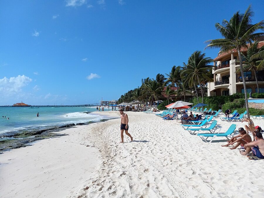 Playa del Carmen beach on the Riviera Maya coast