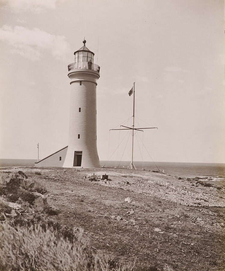 Port Stephens Lighthouse photographed in 1902