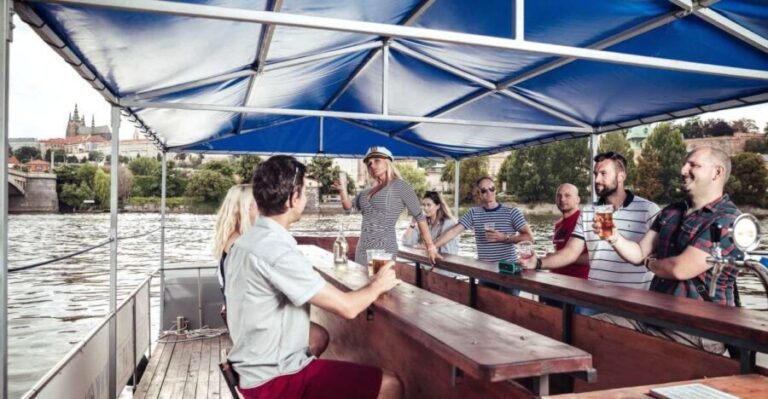 Prague: Private Cycle Boat River Tour with Beer or Prosecco - The Route and Landmarks