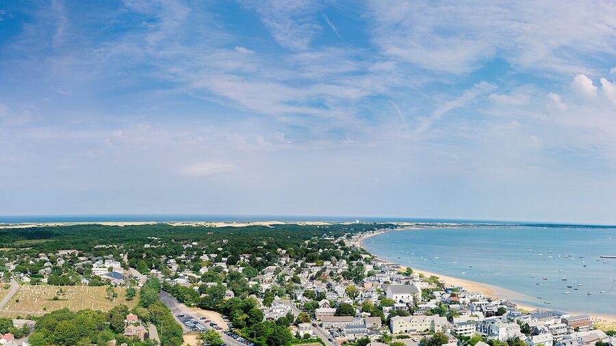View of Provincetown from the top of the Pilgrim Monument