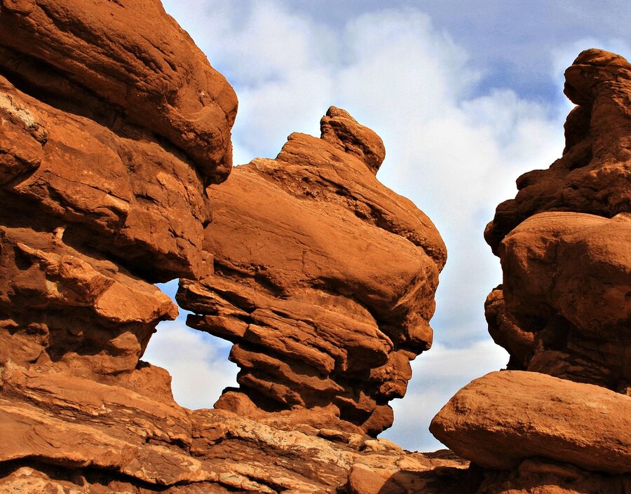 Red rocks formations at Garden of the Gods park Colorado Springs