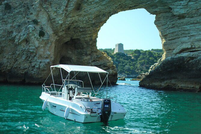 Rent a 40cv equipped boat in Vieste without a license for 4 hours - The Sum Up