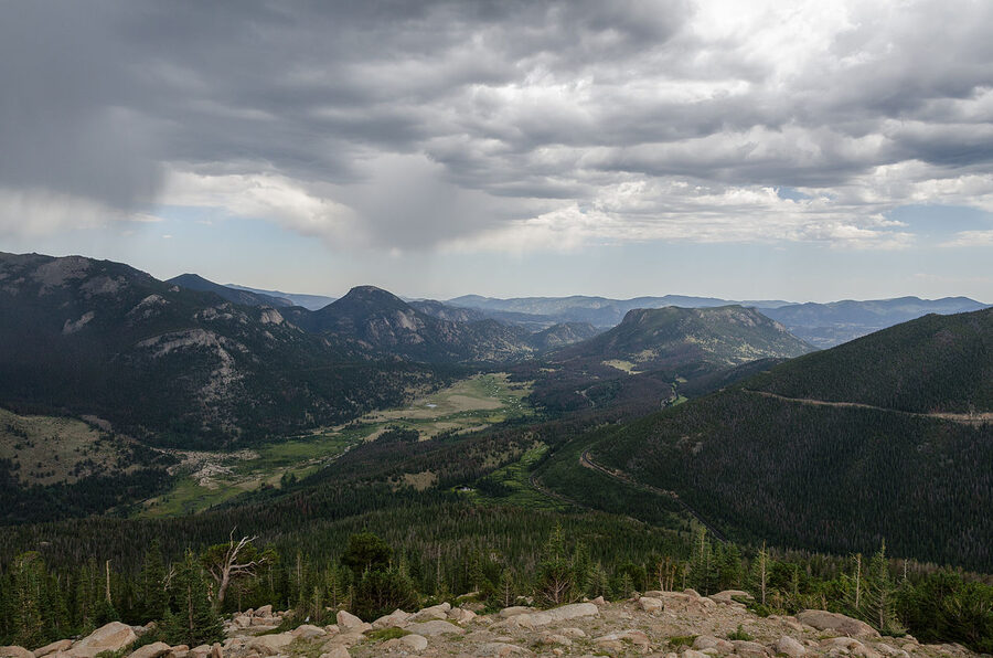 Many Parks Curve overlook on Trail Ridge Road Rocky Mountain National Park