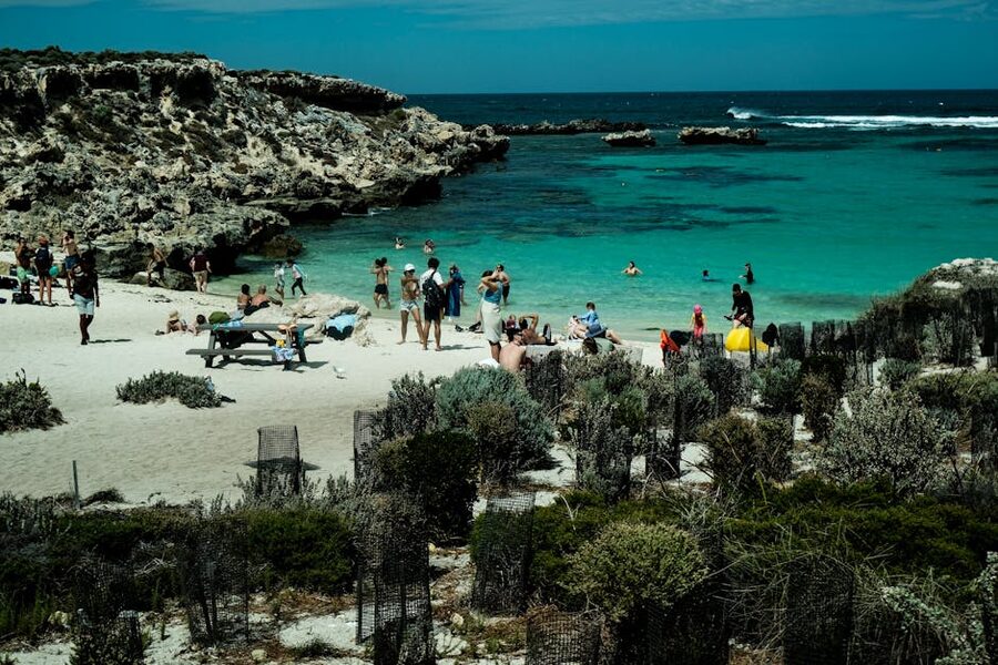 Summer beach day on Rottnest Island