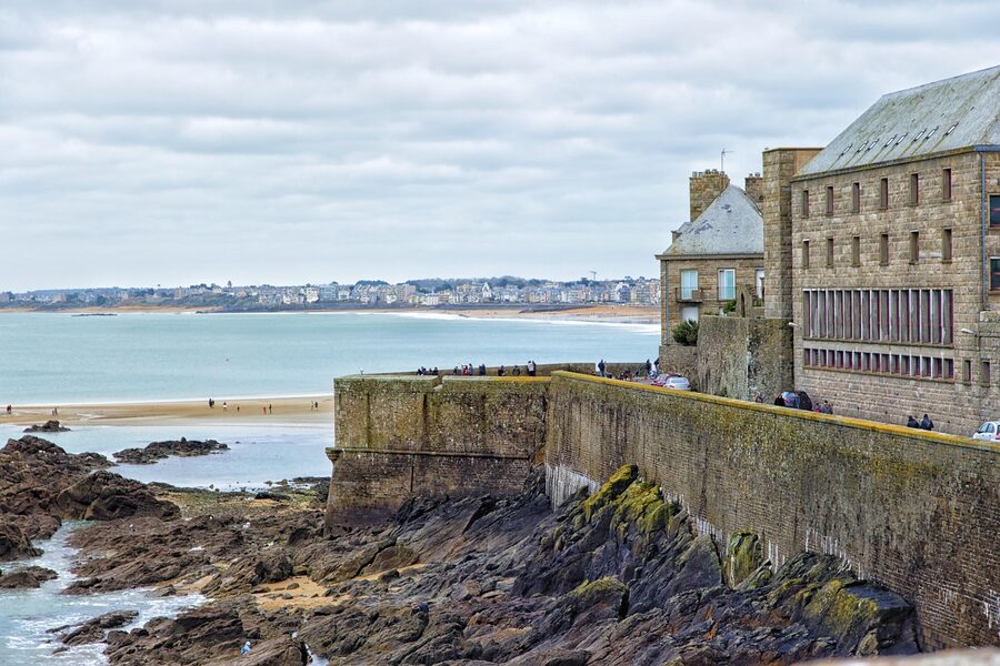 Saint-Malo ramparts looking out to the Brittany sea