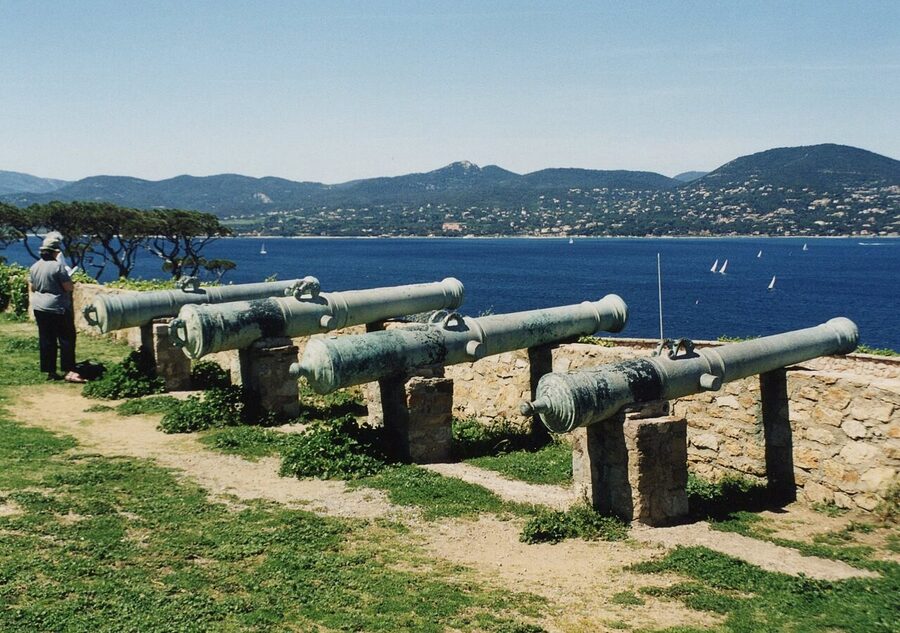 Cannons on the ramparts of Saint-Tropez Citadel