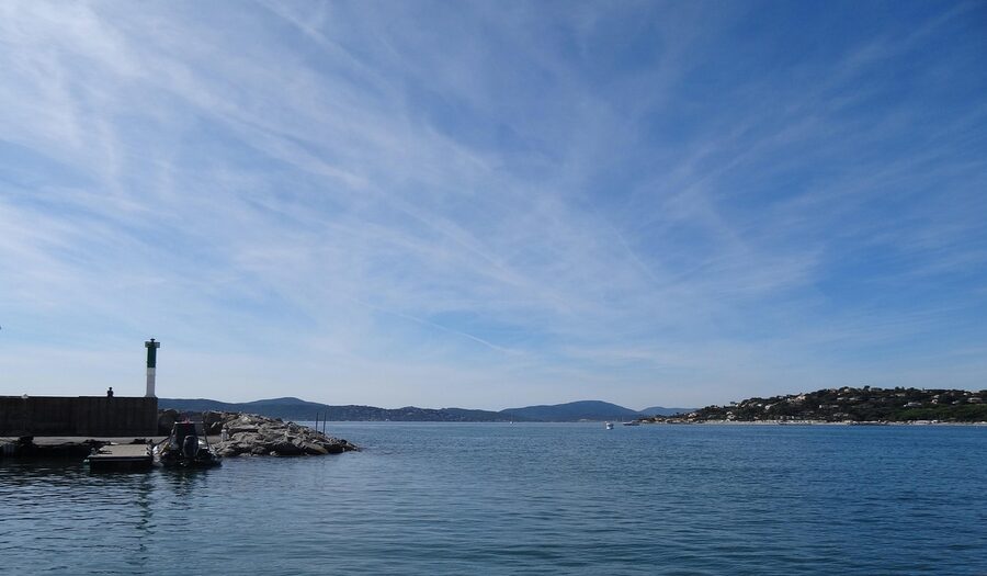 Saint-Tropez coastline and harbour landscape