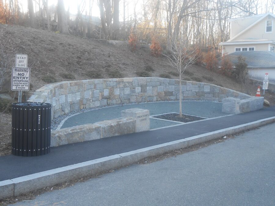 Proctor's Ledge Memorial actual site of Salem witch trial executions