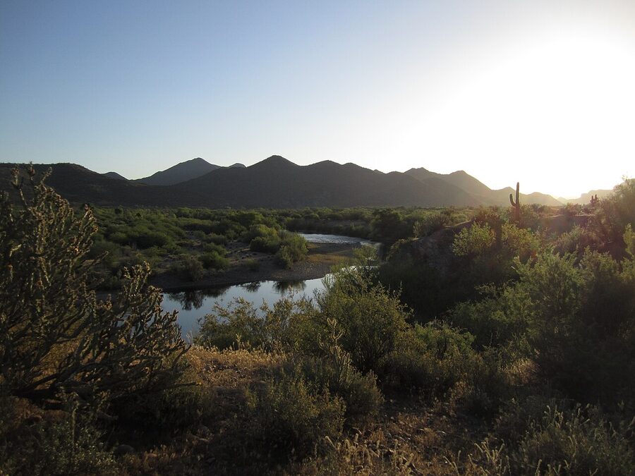 Sunrise over the Sonoran Desert and Lower Salt River