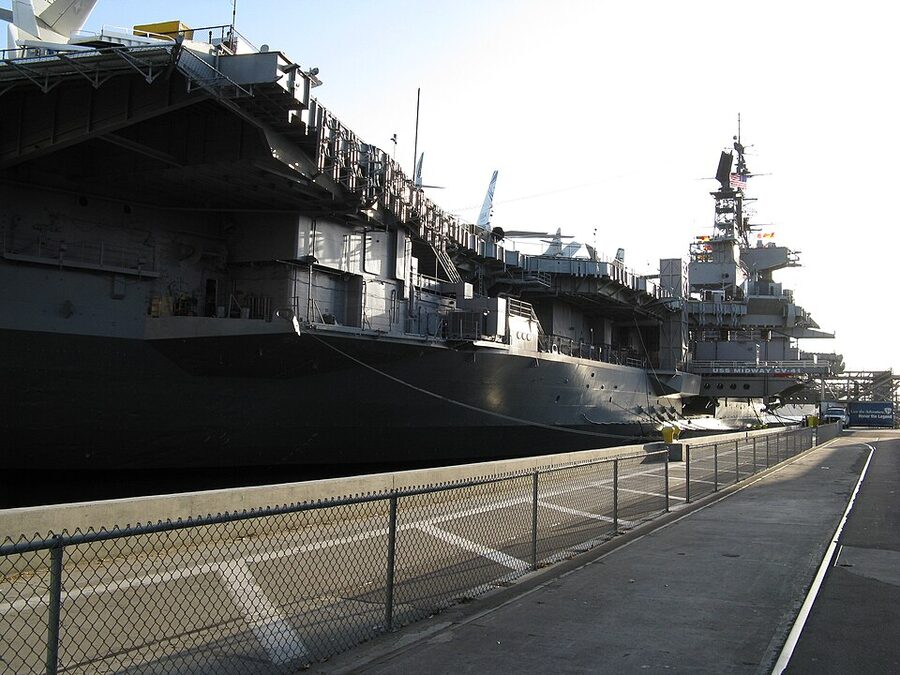USS Midway aircraft carrier museum on the San Diego waterfront