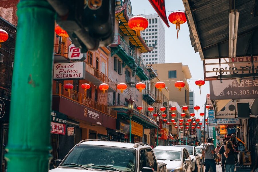 Chinatown San Francisco street with red lanterns