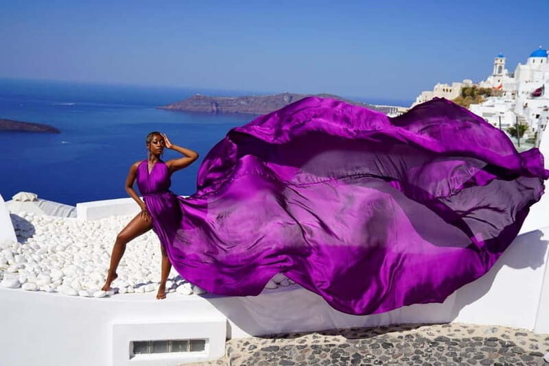 Santorini: Flying Dress Photoshoot Private Entry to Blue Dom - What Makes This Photoshoot Stand Out?