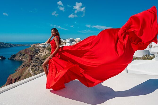 Santorini Oia: Private Flying Dress Photoshoot - The Photoshoot Itself