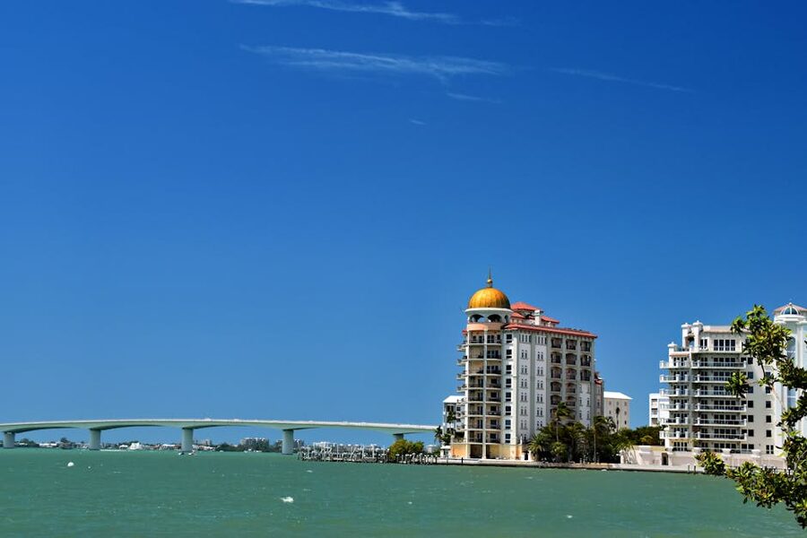 Sarasota waterfront and John Ringling Bridge