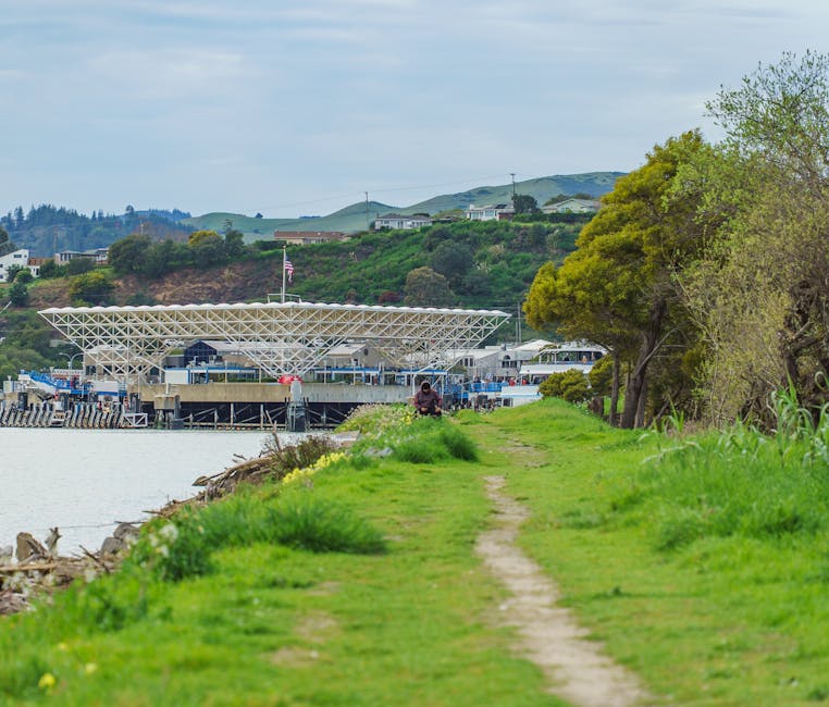 Waterfront pathway leading to Sausalito dock