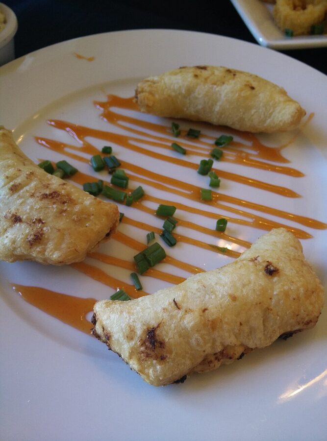 Crawfish beignets at a Savannah restaurant