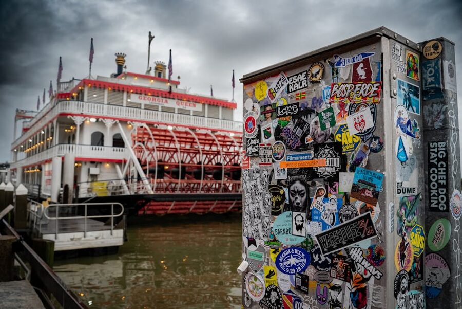 Georgia Queen steamboat on the Savannah waterfront