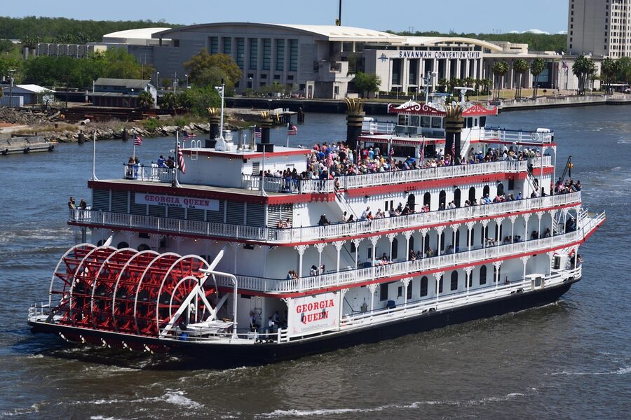 Riverboat vessel on the Savannah River Georgia
