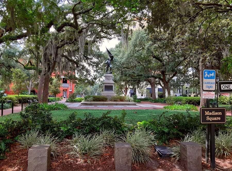 Madison Square Savannah Georgia historic ghost tour stop