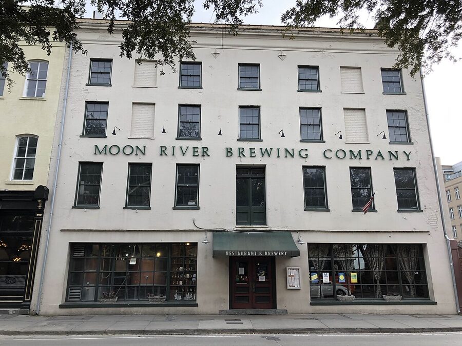 Moon River Brewing Company Savannah Georgia haunted building exterior