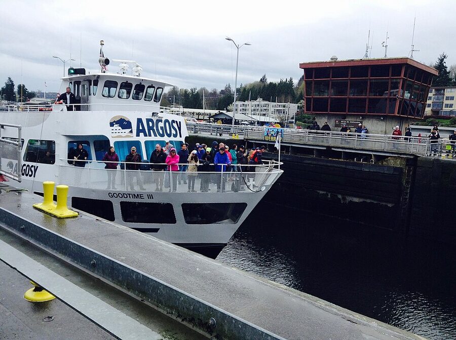 Hiram M. Chittenden Ballard Locks chambers in Seattle
