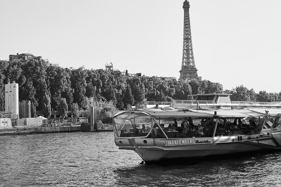 Bateaux Mouches sightseeing boat on the Seine in Paris