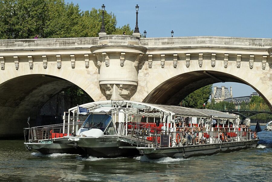 Bateaux Parisiens cruise boat Isabelle Adjani on the Seine in Paris
