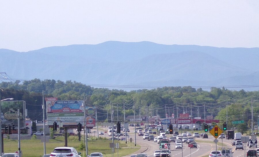 Kuwohi Clingmans Dome viewed from Sevierville Tennessee