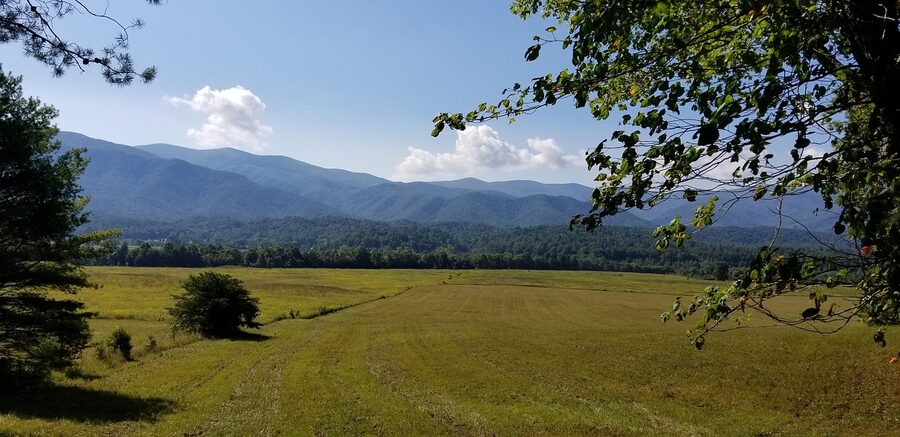 Smoky Mountains vista from an overlook