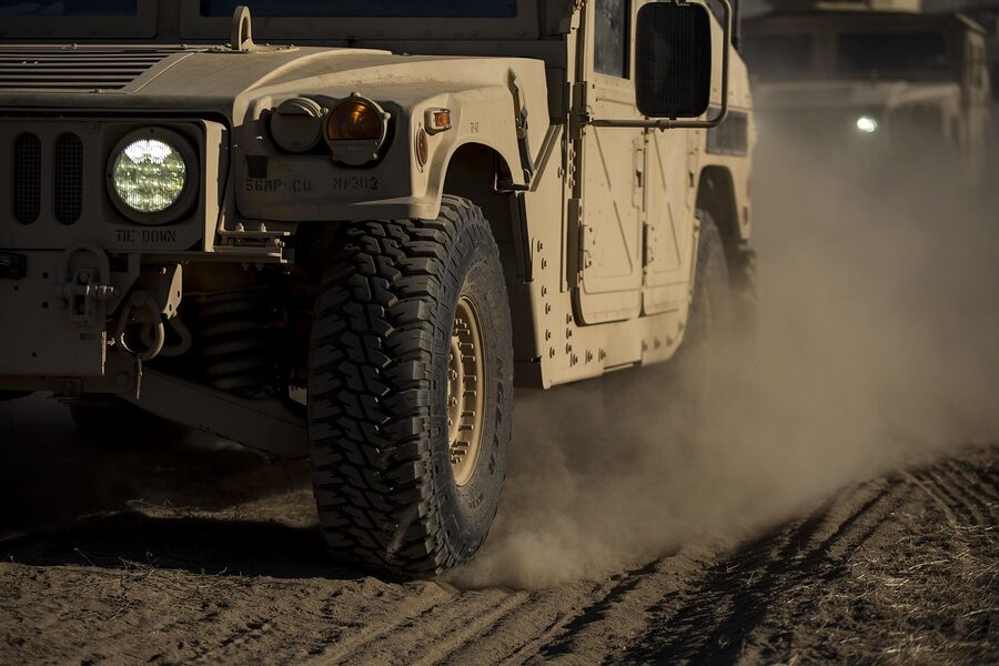 US Army Humvee armored vehicle