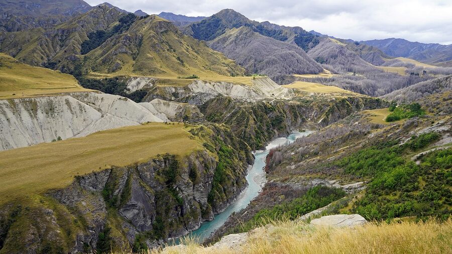 Skippers Canyon and Shotover River from above