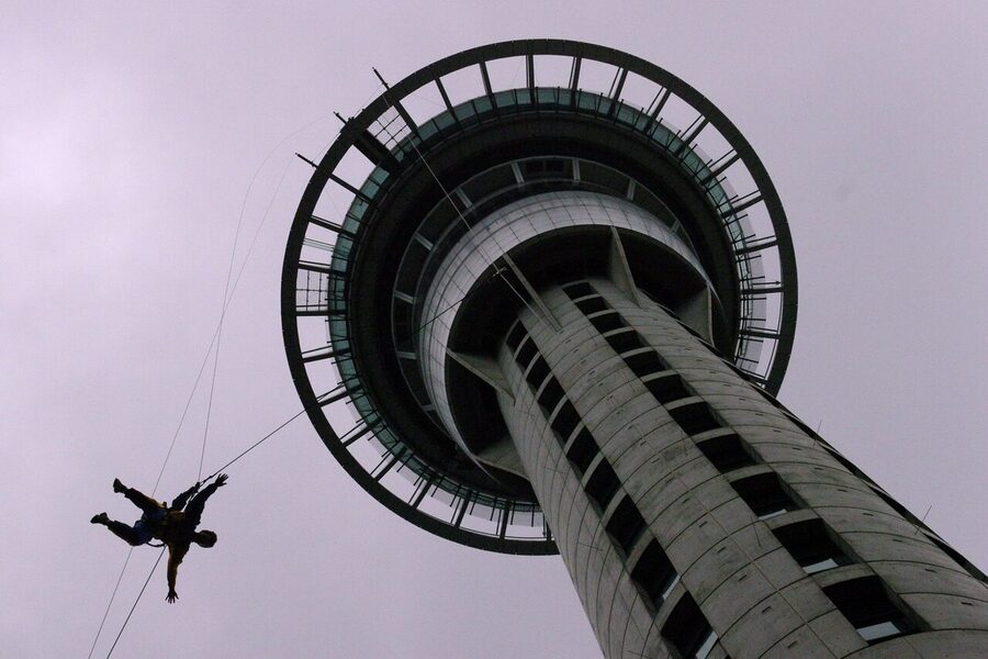 Sky Tower Auckland SkyJump cable descent