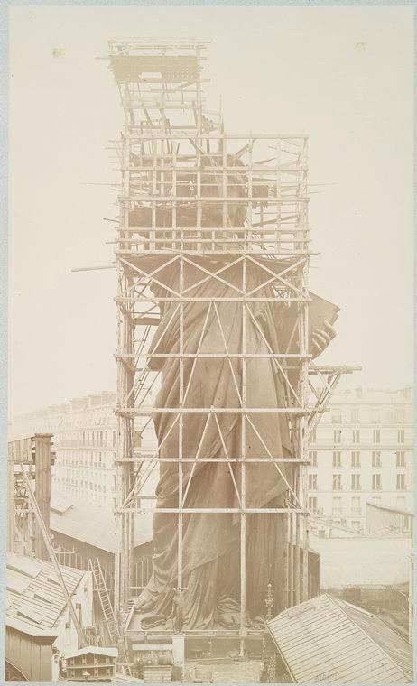 Statue of Liberty being assembled in Paris