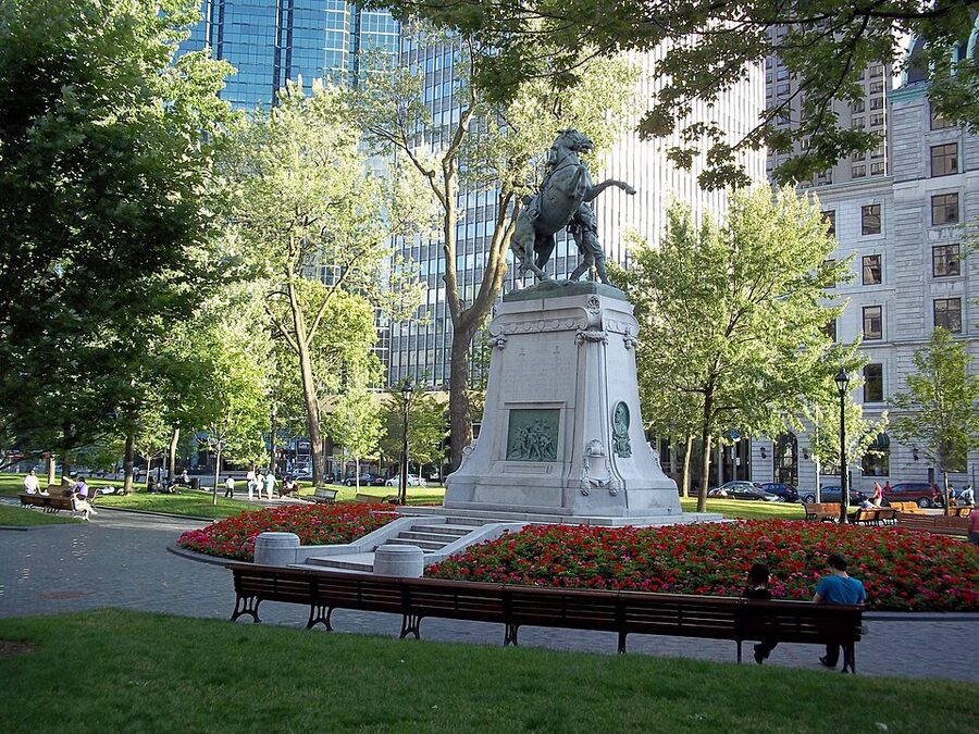 Square Dorchester in downtown Montreal