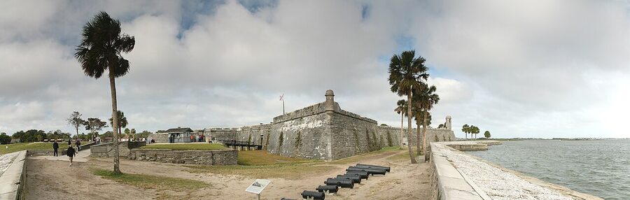 Castillo de San Marcos panorama in St Augustine Florida