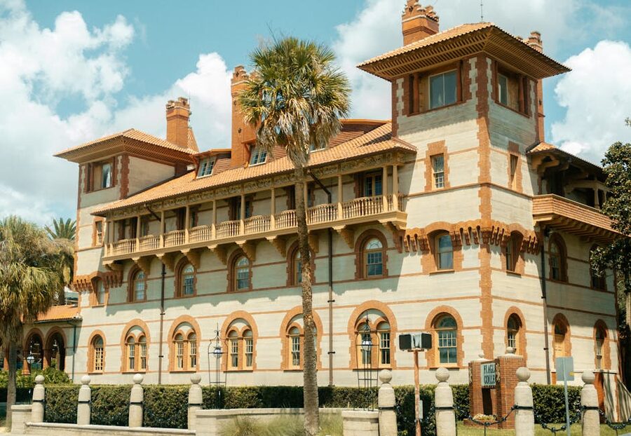 Flagler College ornate facade St Augustine