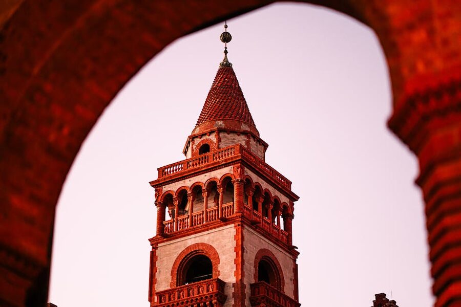 St Augustine historic bell tower Spanish colonial architecture