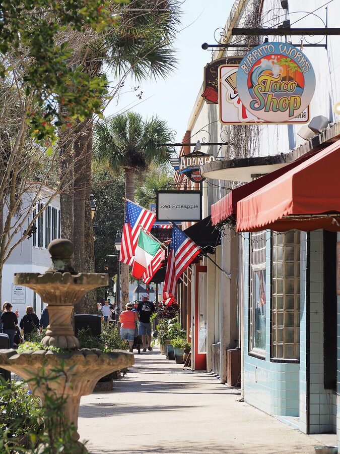 St George Street pedestrian zone St Augustine colonial quarter