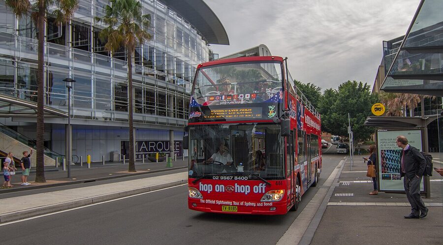 Sydney Explorer Bus historic red sightseeing coach