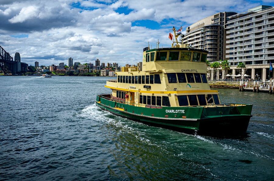 Sydney Harbour ferry Charlotte cruising the harbour