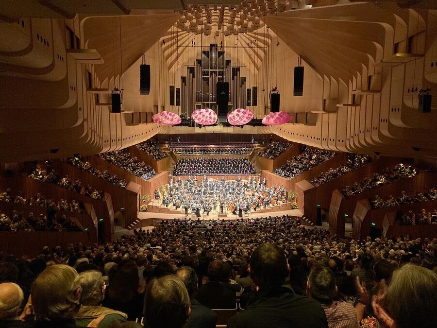 Sydney Symphony Orchestra rehearsing in the refurbished Concert Hall at Sydney Opera House