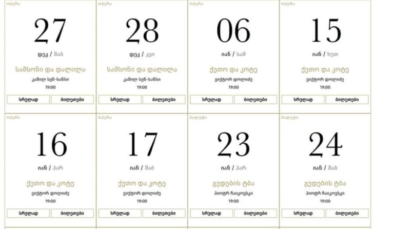 Tbilisi Opera & Ballet  Entry Ticket & Guided Tour Option - The Experience of the Performances