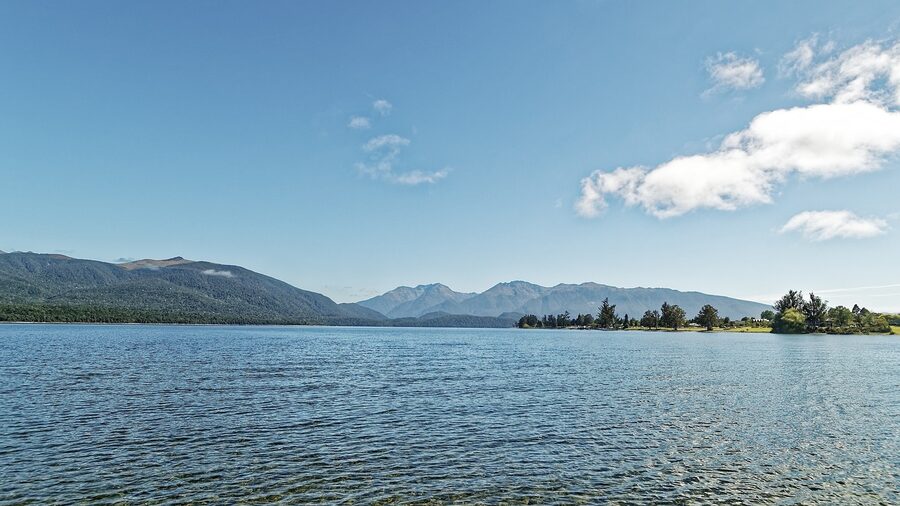 Lake Te Anau in Fiordland National Park New Zealand