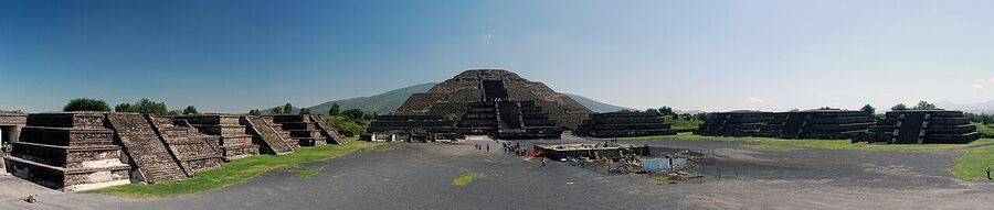 Pyramid of the Moon at Teotihuacan panorama