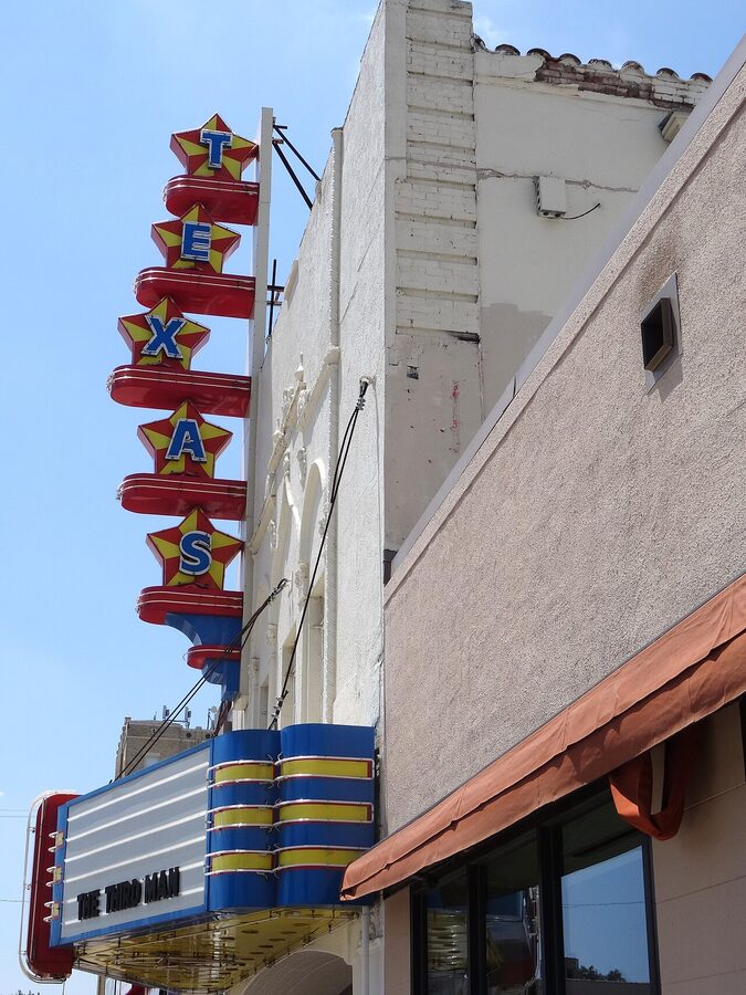 Texas Theatre facade Jefferson Boulevard Oak Cliff Dallas where Oswald was arrested