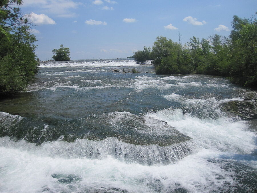 Three Sisters Islands upper rapids Niagara