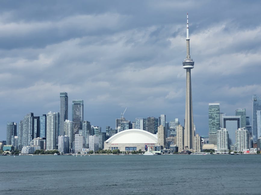 Toronto skyline with CN Tower and Rogers Centre