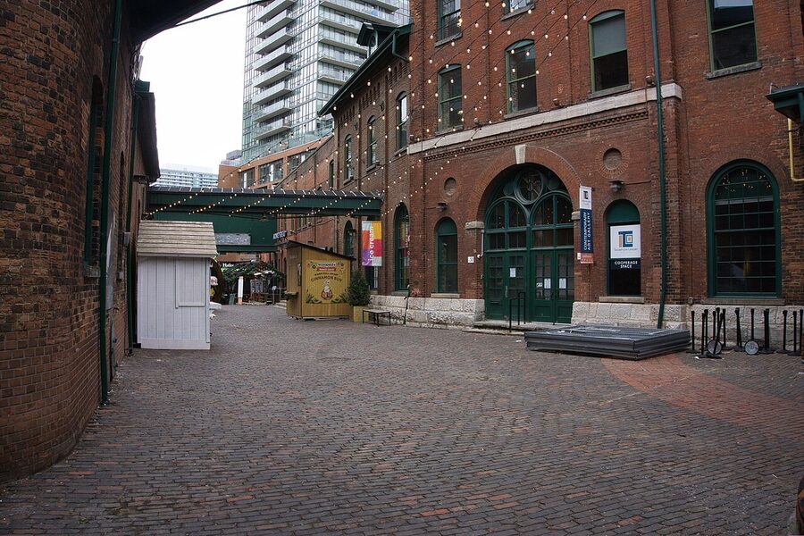Gristmill Lane in the Distillery District Toronto