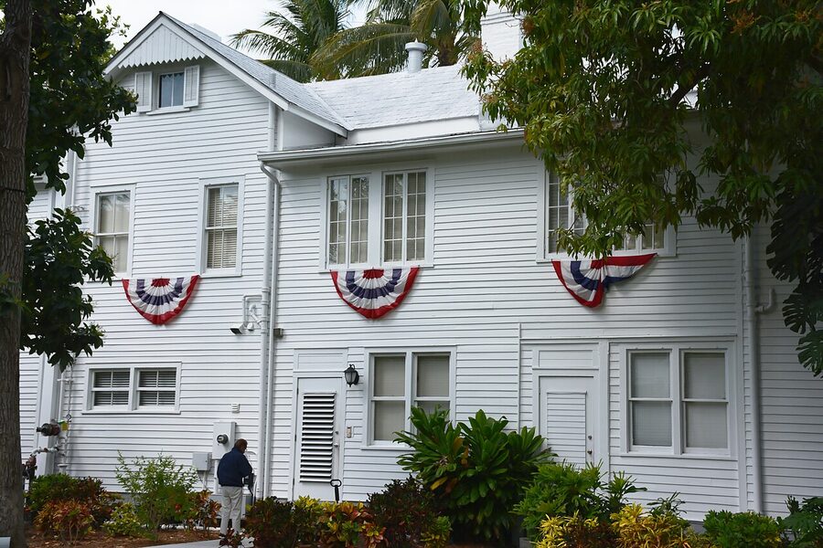 The Truman Little White House exterior in Key West, Florida