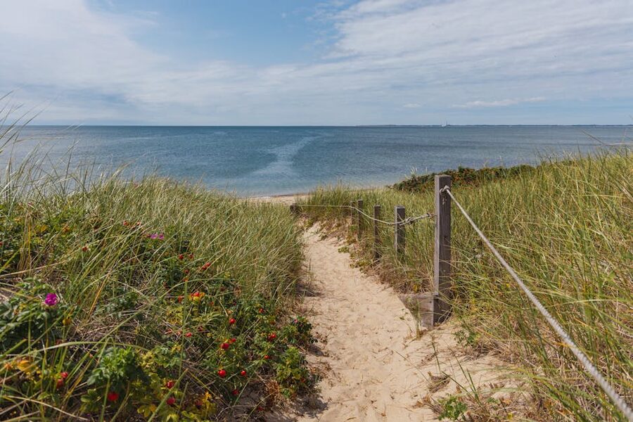 Sandy path through dunes in Truro Cape Cod